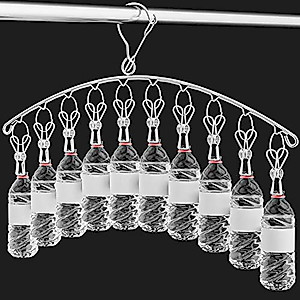 Magik Stainless Steel Laundry Drying Rack Clothes Socks Hanger w/ 10 Clips(3 Pack)