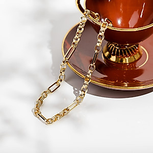 PAVOI 14K Yellow Gold Plated Chain Necklace | Chain Necklaces for Women | Womens Gold Necklaces