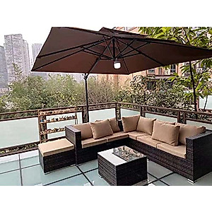 Leeymoo Outdoor Cushion Replacement Covers, Water Repellent Patio Seat Cushion Covers-Only Covers (20"x20"x2" 2 Pack Navy)