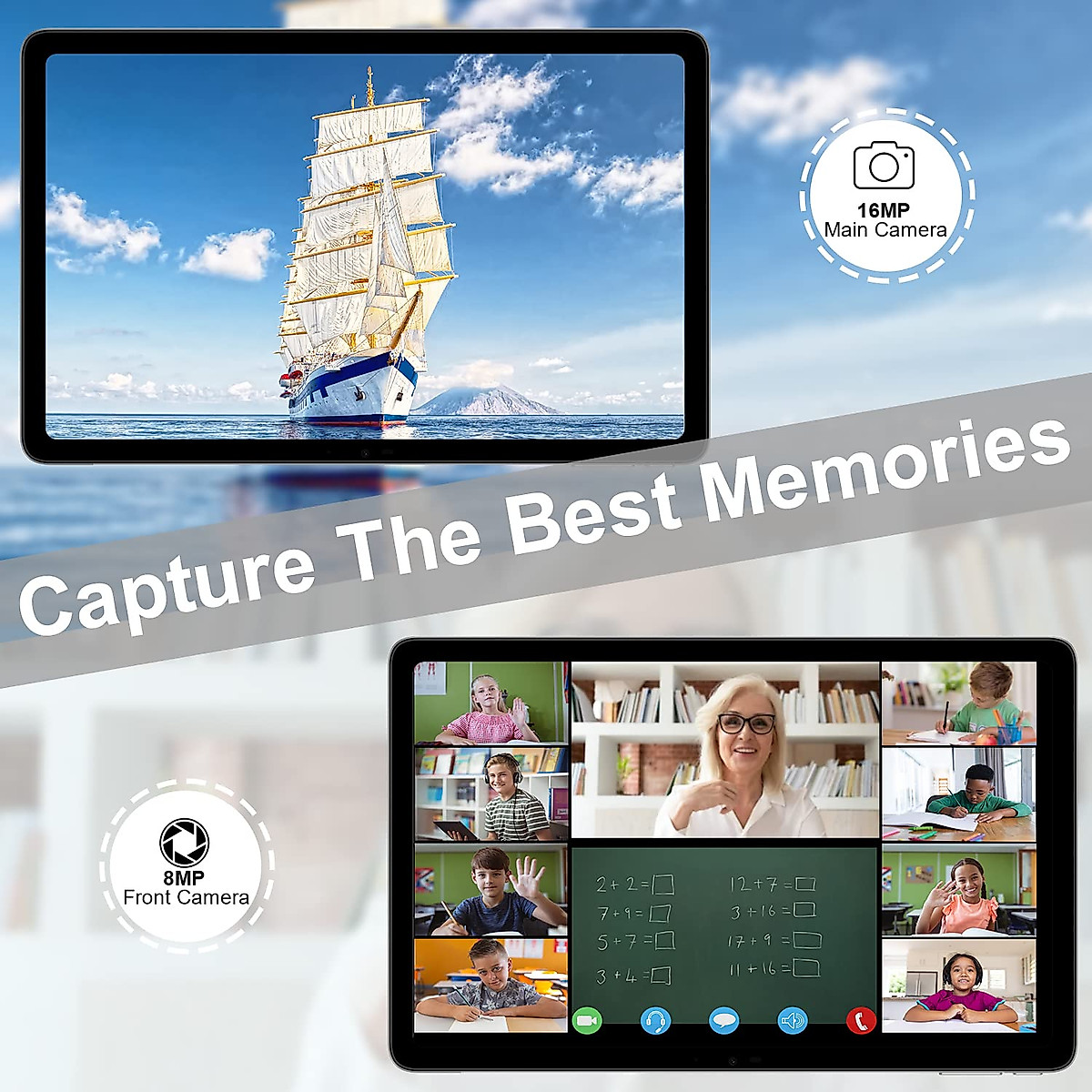 DOOGEE T20 Android Tablet,10.4'' 2K Tablet,15GB+256GB, Hi-Res Quad Speakers, Octa-core Gaming Tablet, 8300mAh Battery, 2.4G/5G WiFi Tablet Android 12, TÜV Low Bluelight, Split Screen