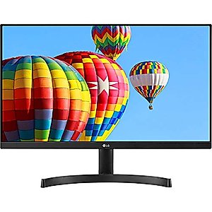 LG 24ML600M-B 24 inch FHD IPS LED 1920x1080 AMD FreeSync Monitor with Dual HDMI Bundle with 1 YR CPS Enhanced Protection Pack and Elite Suite 18 Standard Editing Software Bundle