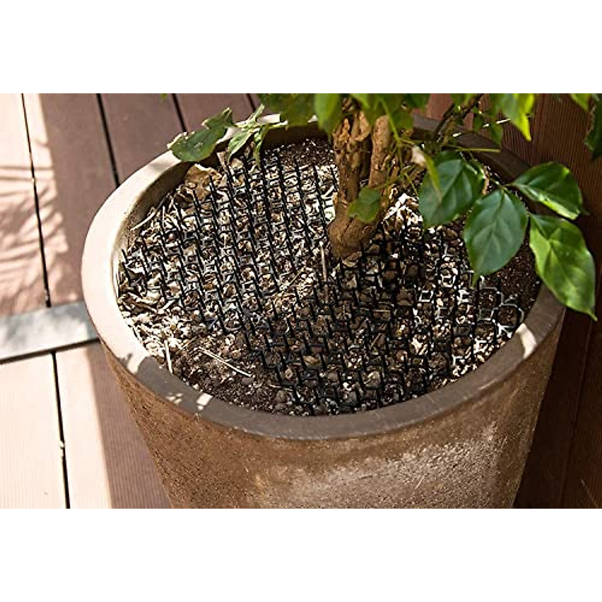 Oceanpax 12 Pack 8.5 X 6.5 Inch Square Cat Scat Mats for Cats with Spikes, Prickle Strips from Digging Cat Deterrent Outdoor Include 6 Staples and 6 Zip Ties