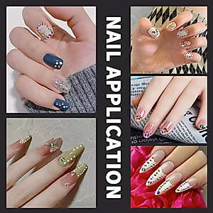 YGQQOY Face Gems,Facial Rhinestones Stickers, Hair Pearls Stickers, Eye Jewels, Festival Jewels Pearls Gems Stickers for Face Eye Makeup Hair Body Sticker on Proms Concert,1050pcs