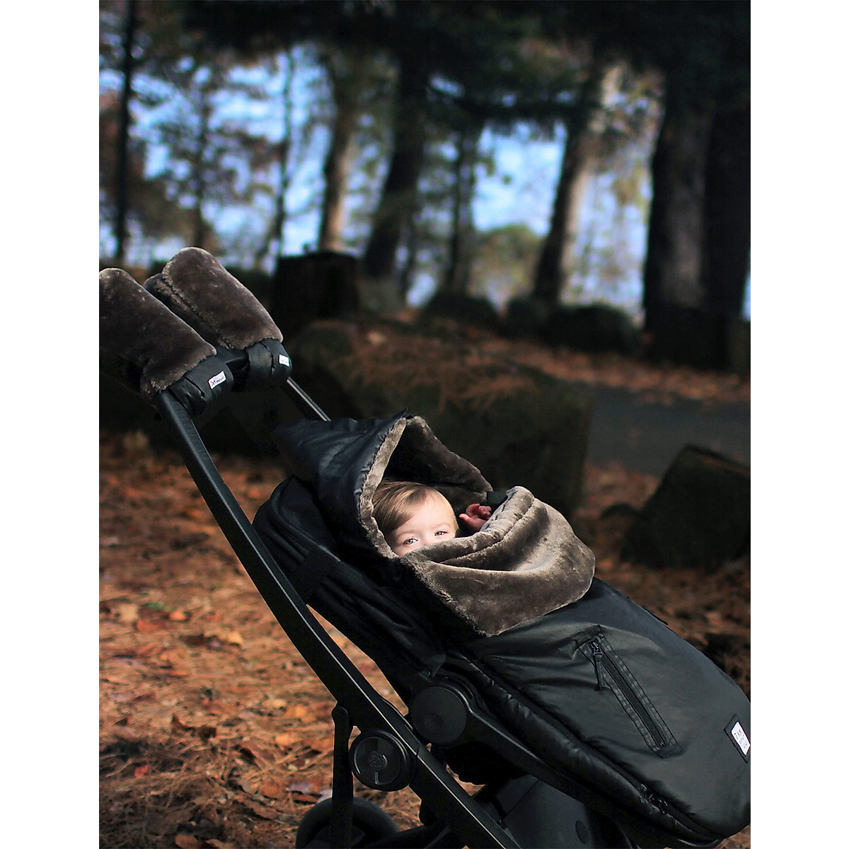 7AM Enfant Universal Stroller Footmuff - Water Repellent Winter Bunting Bag for Strollers & Car Seats, Soft Micro-Fleece & Plush Lined Stroller Footmuff for Baby Boy & Girl | WaxedPOD