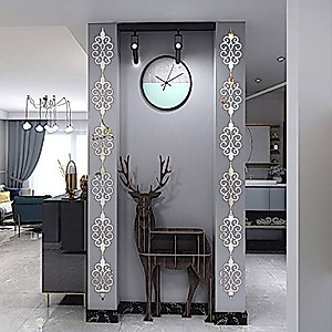 Acrylic Mirror Wall Stickers,Mirror Wall Decals,DIY Hollow Mirror Wall Decor,Self Adhesive Mirrors Stickers for Home Decoration(Silver,10 Pcs)