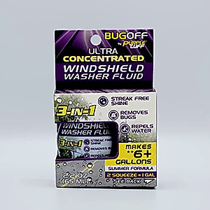 BUGOFF Windshield Washer Fluid Ultra-Concentrated