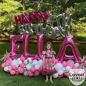 Lovoir 40 Inch Large Hot Pink Letter E Balloons Big Size Jumbo Mylar Foil Helium Balloon for Birthday Party Celebration Decorations Alphabet Hot Pink E