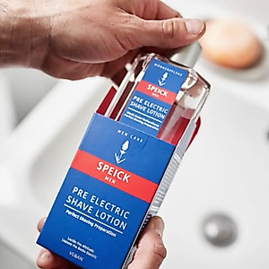 Speick Men Pre Electric Shave Lotion with Relaxing Lavender Oil and a Blend of Essential Oils, Natural Vegan Skin Care, 3.4 Fluid Ounces