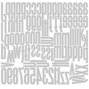 Sizzix Thinlits Die Set 96 Pack Alphanumeric Classic Lower Case by Tim Holtz, Multicolor