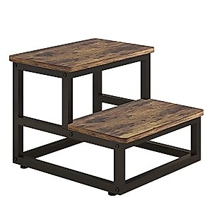 Step Stools for Adults, Bed Steps for High Beds,Kitchen Step Stool,Heavy Duty 2 Step Stool,Wide Wooden Step Stools for Kids, Step Stool for RV