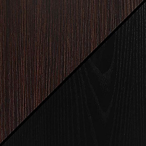 Convenience Concepts Newport 2-Drawer Desk with Charging Station, Espresso/Black