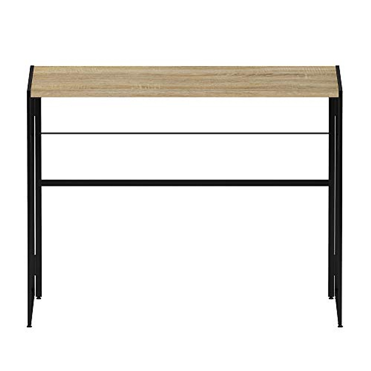 Furinno Riau No Tool/No Assembly/Folding Metal Frame Computer Desk, Sonoma Oak/Black