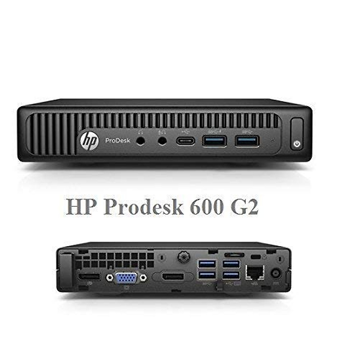 HP 600 G2 Micro Computer Mini Tower Tiny PC (Intel Quad Core i3-6100T, 8GB RAM, 256GB SSD, Wi-Fi, VGA, Display Port) Win 10 Pro (Renewed)