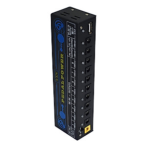 VSN Guitar Pedal Power Supply 10 Isolated DC Output for 9V/12V/18V Guitar Bass Effect Pedals with USB Ports