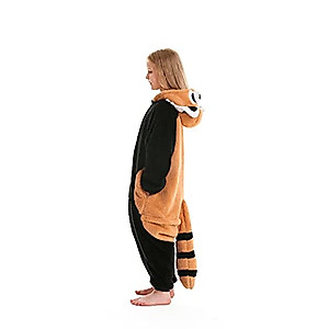 CuteOn Raccoon Onesie for Girls Boys Animal Costume Halloween Christmas for Height 130cm