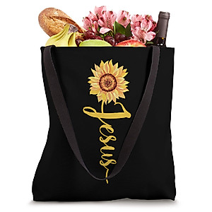 Jesus Sunflower Design Christian Women Gift Tote Bag