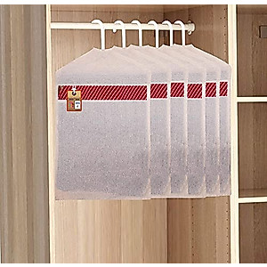 atorakushon 100% Cotton Hanging Saree Covers Clothes Storage Bag 26 x 18 Inches Bigs size Cloth Wardrobe Organizer for Storage Garment Set of 9 Off white