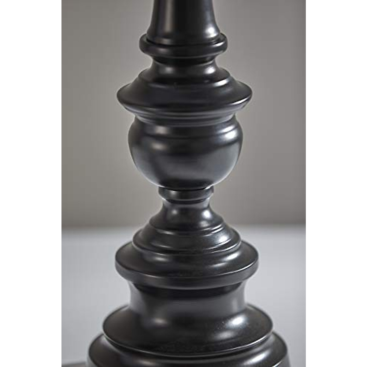 Adesso 1591-01 Classic Set Containing Matching Floor Two Table Lamps, 16" x 16" x 60", Black