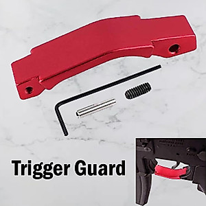Combo of 5 Slots Mloc Picatinny Rail With Trigger Guard And QD Kit Push Button