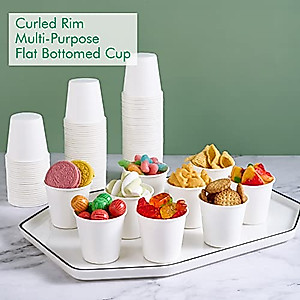 TV TOPVALUE 200 Count - 3 oz Small Paper Cups, Disposable Mouthwash Cups, Mini Paper Cups for Parties and Events