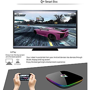 Q Plus Android 10.0 TV Box, Android Box 4GB RAM 32GB ROM H616 Quad Core USB 2.0 2.4G WiFi Support 6K 3D/H.265 Smart TV Box