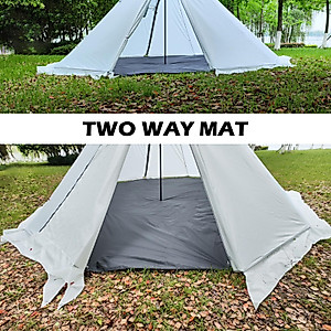 TRIWONDER Camping Tarp Waterproof Tent Footprint Hammock Rain Fly Cover Ground Cloth Small Lightweight Tent Floor Mat Camp Shelter Canopy for Hiking Backpacking Outdoor (Grey - L)