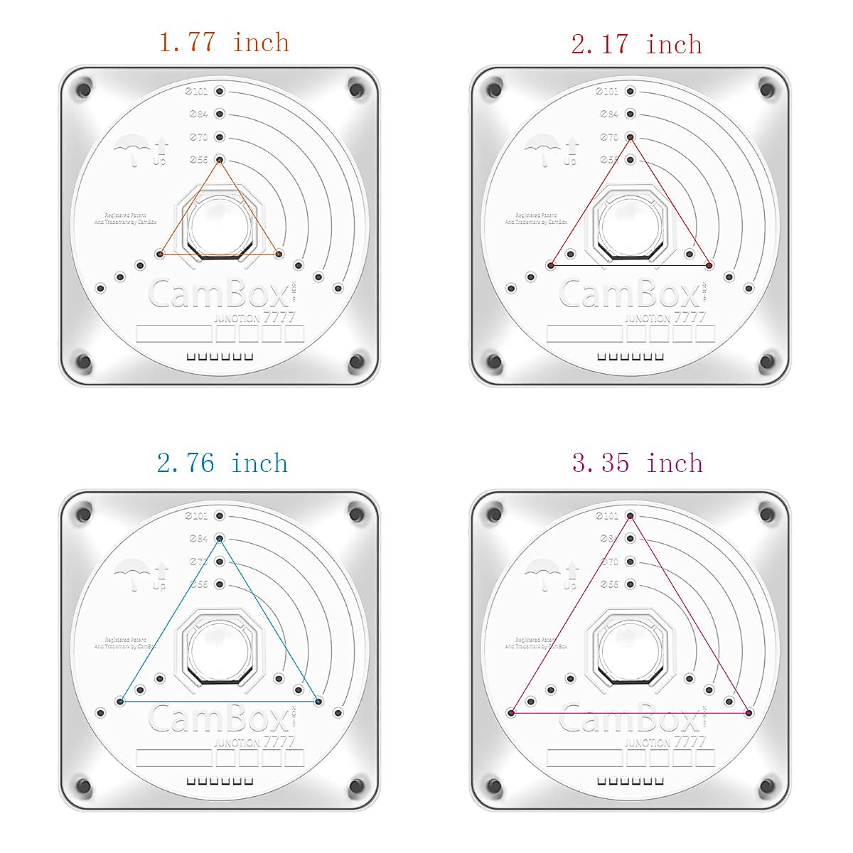 【Compatible with All Security Cameras】 Security Camera Junction Box, Outdoor Security Camera Mount, CCTV Camera Bracket, Camera Mounting Box, Junction Box CCTV Cam by WEILAILIFE (4 Pack)