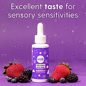 Wink Well Kids Liquid Melatonin Drops, Natural Baby Melatonin Sleep Drops for Infants with 1mg Per Serving of Liquid Melatonin for Kids (1 Pack)