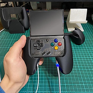3D Printed Grip Handle for Miyoo Mini Plus Game Console Miyoo mini+ Controller Accessories (black)