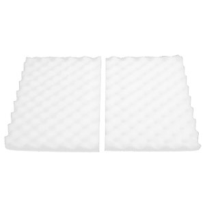 AUNMAS 2 Pcs Fondant Foam Pad, Fondant Shaping Sugar Flower Drying Modeling Wavy Sponge Mat Tray, DIY Sponge Mat Cake Decoration, White