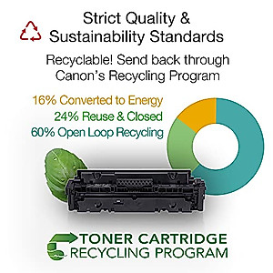 Canon Genuine Toner Bundle 131 (6270B007), 4 Pack (1 Each: Cyan, Magenta, Yellow, High Capacity Black), for Canon Color imageCLASS MF8280Cw, MF624Cw, MF628Cw, LBP7110Cw Laser Printers