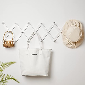 BSFHH Wooden Wall Hanger Expandable Coat Rack Accordion Design 14 Peg Hooks for Hanging Storage Clothes, Hats,Caps,Scarves,Purses,Mug,Towels,Umbrella,Accessories,Mugs,X Shape