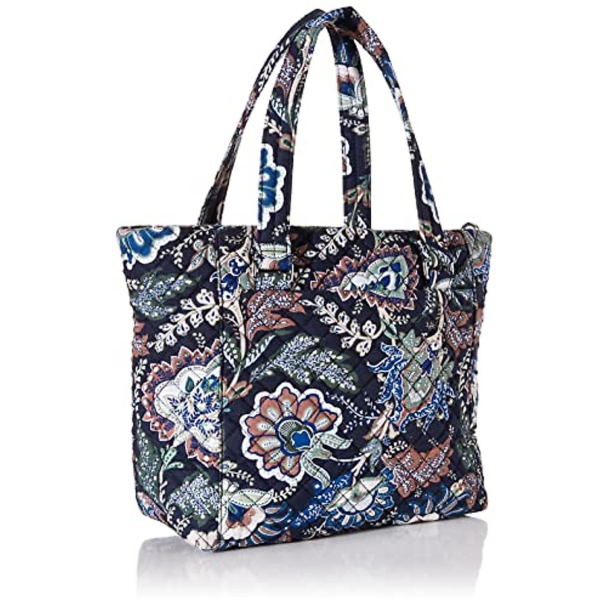 Vera Bradley Women's Cotton Multi-Strap Shoulder Satchel Purse, Java Navy Camo - Recycled Cotton, One Size