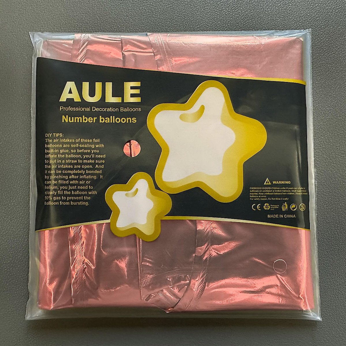 AULE 40 Inch Large 24 Number Balloons Rose Gold Big Foil Number Balloons Giant Helium Happy 24th Birthday Party Decorations for Women Huge Mylar 42 Anniversary Supplies