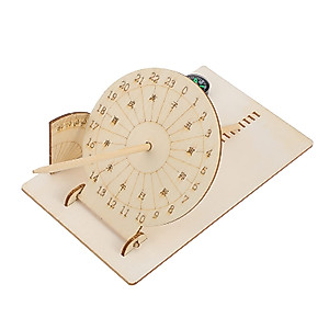 iplusmile Equatorial Sundial Clock DIY Teaching Aid Educational Tool Wooden Scientific Model