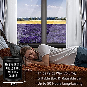 Gifts for Dad, Dad Gifts from Daughter Son, Birthday Gifts for Dad Grandpa, Fathers Day Thanksgiving Christmas Gifts for Dad Who Wants Nothing-My Favorite Child Gave Me This Candle(Black, Sandalwood)