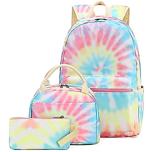 CAMTOP Girls Backpack with Lunch Box set Teen Backpack for School Bookbag