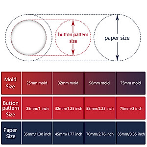 Happizza Button Maker Mold 3 inch/75mm - Interchangeable Die Mold Button Maker Machine Mould Suitable for Slide Rail Button Maker Machine Pin Maker Machine Button Press