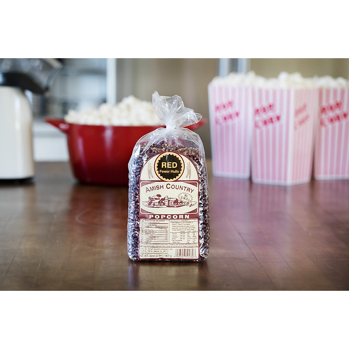 Amish Country Popcorn | 2 lbs Bag | Red Popcorn Kernels | Old Fashioned, Non-GMO and Gluten Free (Red - 2 lbs Bag)