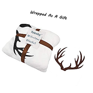 Tebaby Baby Monthly Milestone Blanket Boy - Deer Newborn Month Blanket Neutral Personalized Shower Gift Woodland Nursery Decor Photography Background Prop with Frame Large 51''x40''