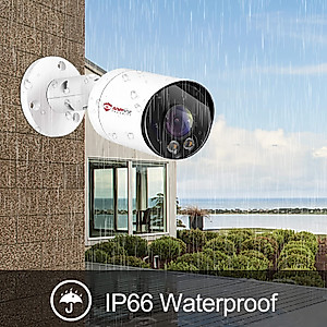 【Full Color Night Vision】 Anpviz 8MP IP PoE Security Bullet Camera, Starlight IP Camera with Audio/Microphone, IP66 Waterproof Outdoor Home Surveillance , Motion Detection