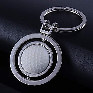 Rotatable 3D Golf Keychain for Men Women Golf Related Gifts for Golf Lover Fans Birthday Christmas Gift for Golf Club Associations Team Party Favors Golfing Accessories