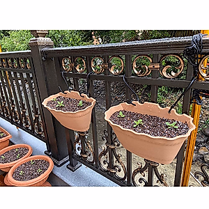 DINGEE 6 Inch Heavy Duty S Hooks, Large S Hooks for Hanging Plants, Vinyl Coated S Hooks 6 Pack Sturdy Non Slip Black S Hooks for Hanging Closet,Bird Feeders,Kitchen,Large Object,Garden Tools