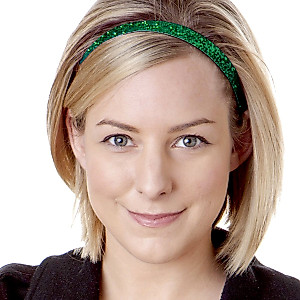 Hipsy Irish Green Headband St Patricks Day Accessories Clover Headband Gift Packs (Skinny & Wave Bling 2pk)