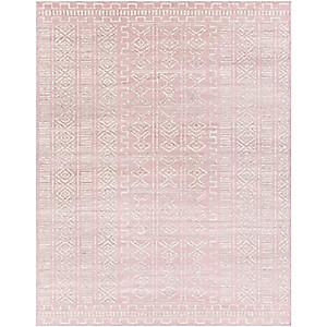 Livabliss Dianne Global Tribal Area Rug,7'10" x 10'2",Pale Pink/Cream