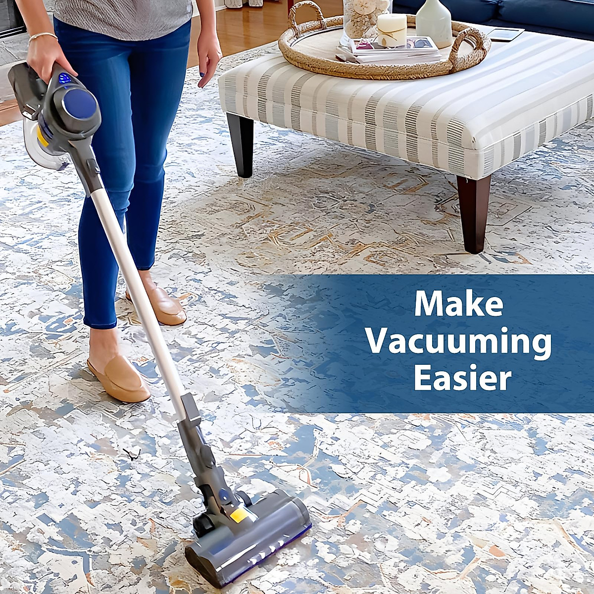 Coyacool Non Slip Rug Pads for Hardwood Floors, 8x10 Rug Pad Gripper for Area Rugs, Under Carpet Anti Skid Mat, White, Keep Your Rugs Safe and in Place