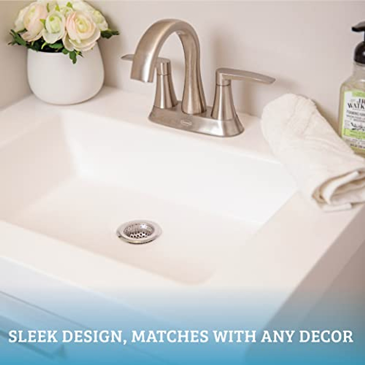 Bathroom Sink Strainer Basket - Rust Free Stainless Steel Lavatory Sink Drain Strainer - 2 Pack Shower Drain Hair Catcher 2.25 Inch Diameter for Utility, Laundry, RV Small Kitchen Sink Drains