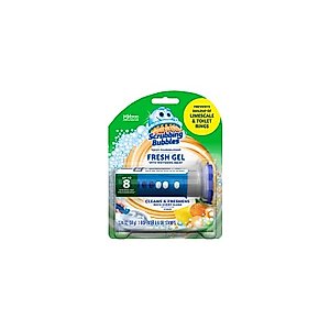Scrubbing Bubbles Fresh Gel Toilet Bowl Cleaning Stamps, Gel Cleaner, Helps Prevent Limescale and Toilet Rings, Citrus Scent, 6 Stamps
