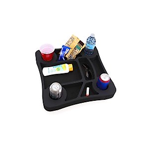 Polar Whale Floating Drink Holder Refreshment Table Tray for Pool Beach Party Float Lounge Durable Foam 17.5 Inches Large 10 Compartments UV Resistant