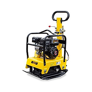 Stark USA 6.5hp Reversible Plate Compactor Gas-Powered 196cc 4950lbs Force 26 x 15 inch Plate Concrete Tamper Machine Paver